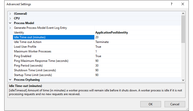 Setting Up Application Timeouts